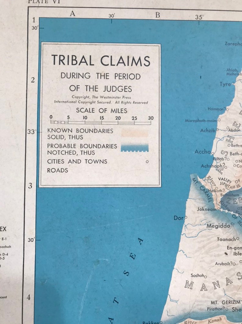Tribal Claims During the Period of Judges / Maps of Holy Land / Maps of ...