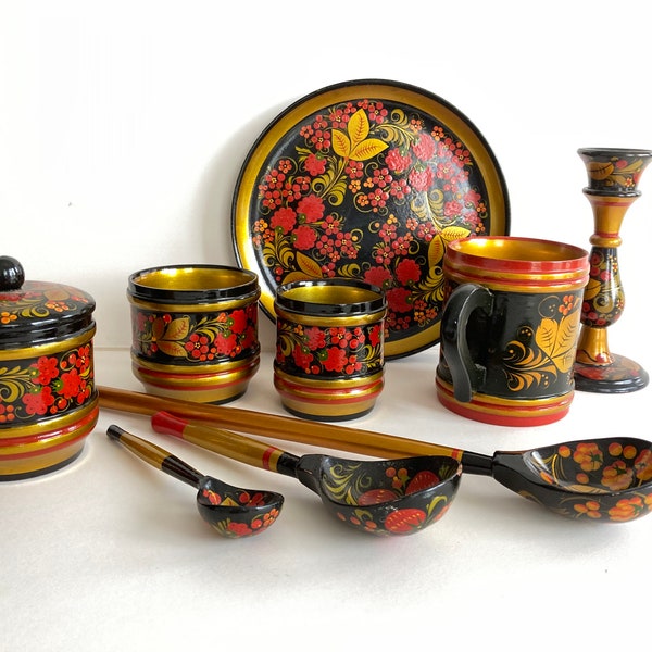 Antique Hand Painted Tea Set - Etsy
