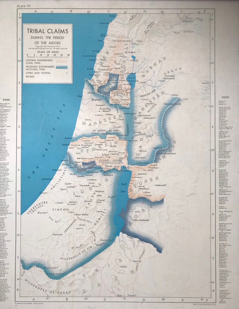 Tribal Claims During the Period of Judges / Maps of Holy Land / Maps of ...