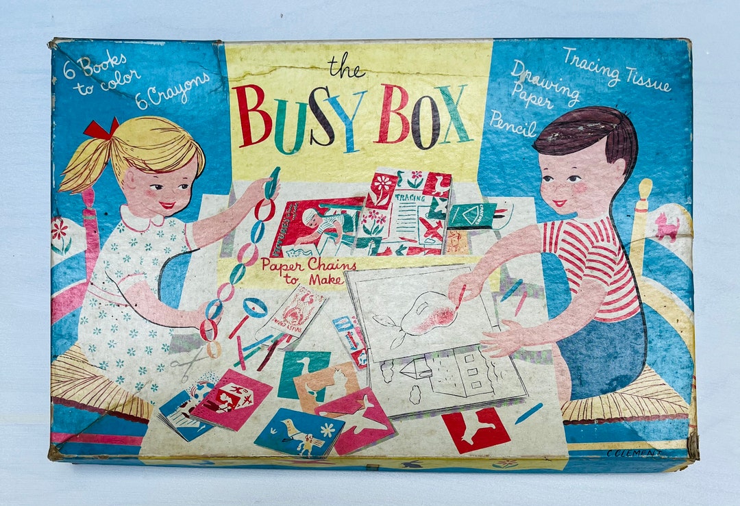 Vintage Busy Box Craft and Activity Kit Circa 1950s - Etsy