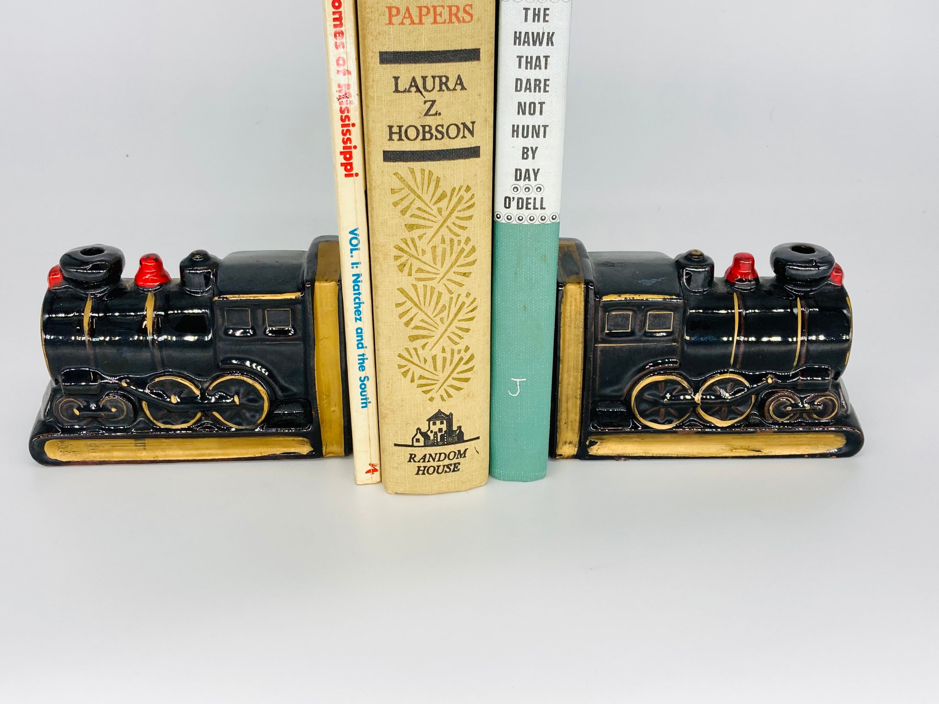 Cute Train Engine Ceramic Bookends / Vintage Japan Collectibles - Etsy