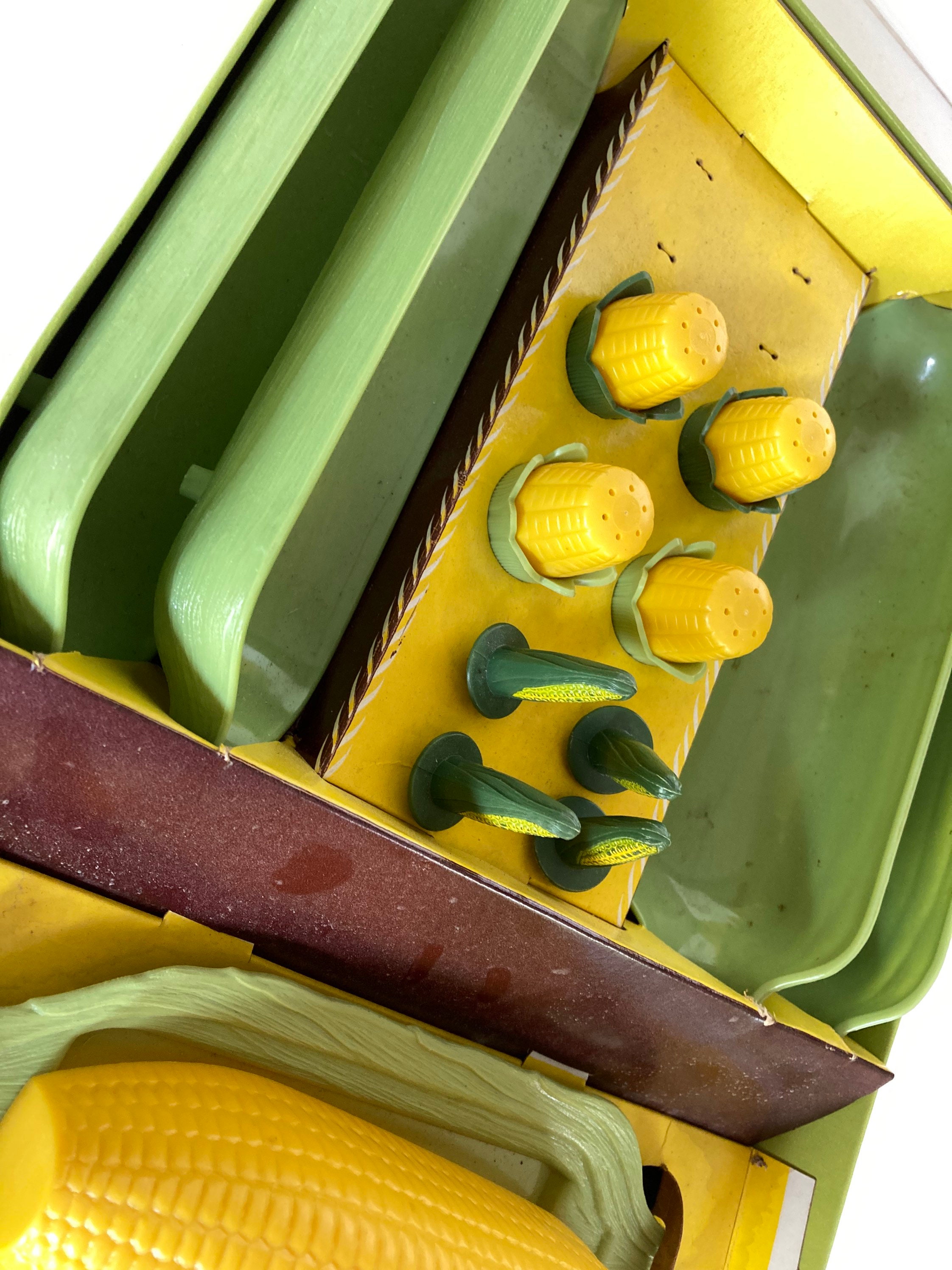 Cute Vintage 1960s Corn Service Set in Original Packaging / With Salt ...