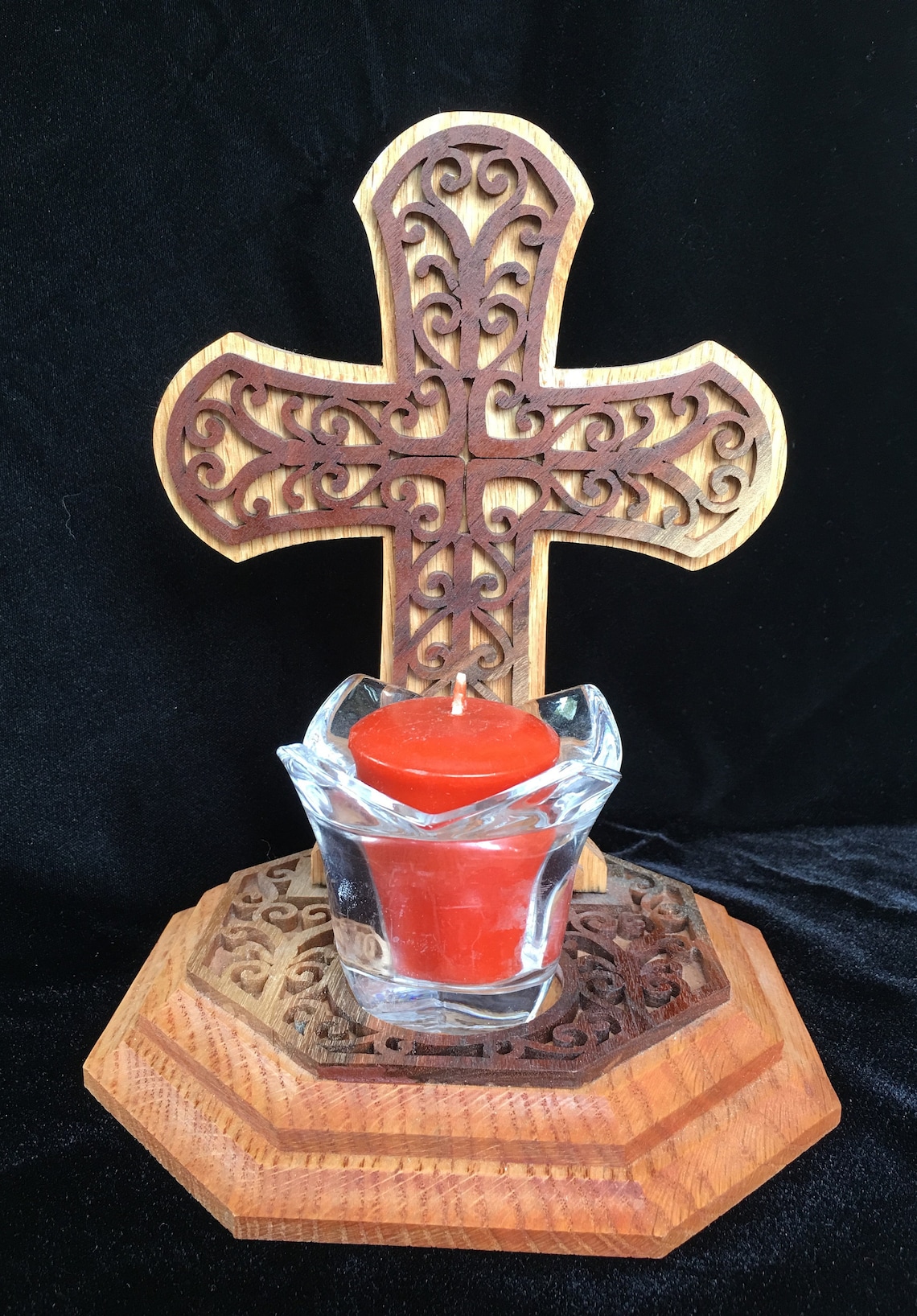 Handmade Candle Crosses votive Included Christian Display - Etsy