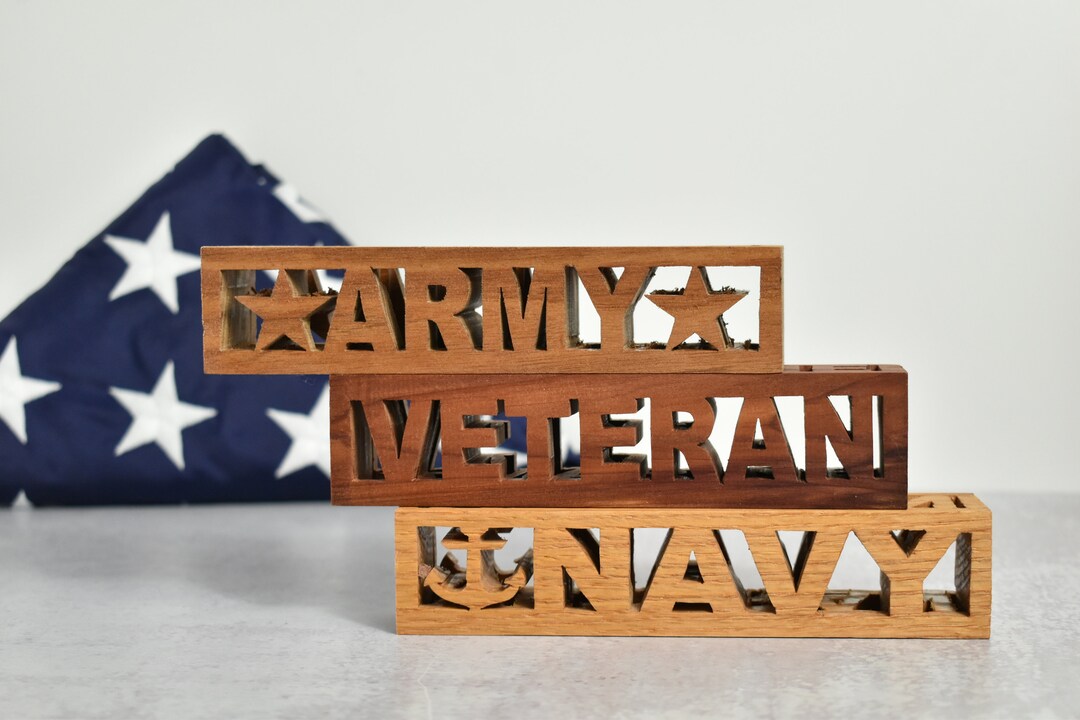 Military Veteran 3D Desk Cubes | Veteran's Day | Gift for Veteran ...
