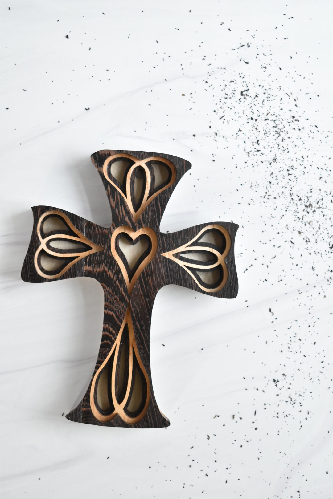 Handmade Layered Heart Cross (made-to-order!) - Etsy