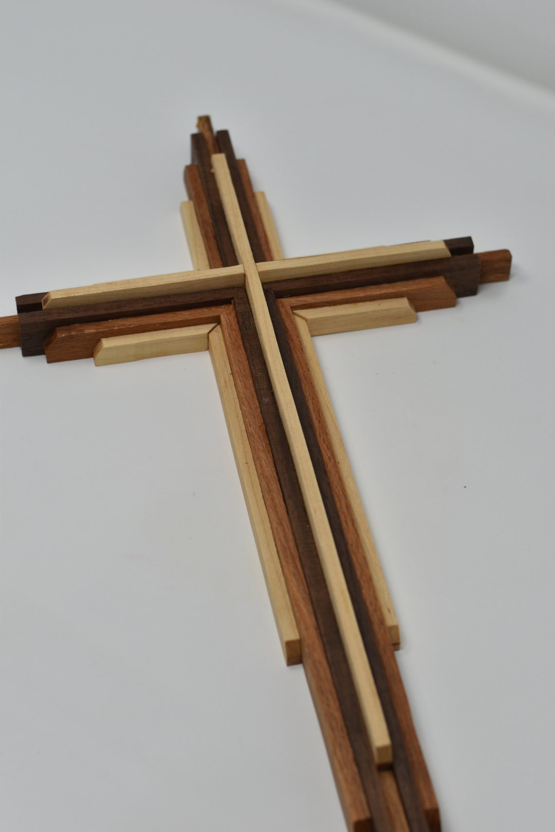 Layered Cross | Hardwood Cross | Christian Wall Art | Wall Cross ...