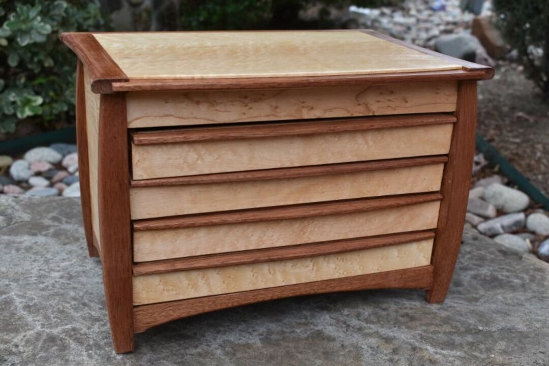 6-drawer Jewelry Box Maple Jewelry Box Wooden Jewelry Box Made to Order ...