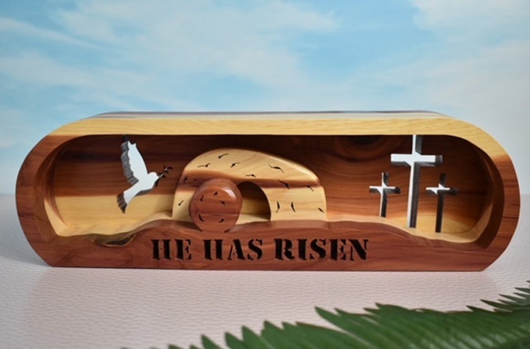Handmade Cedar Easter Tomb Scene: Christian Decor - Etsy