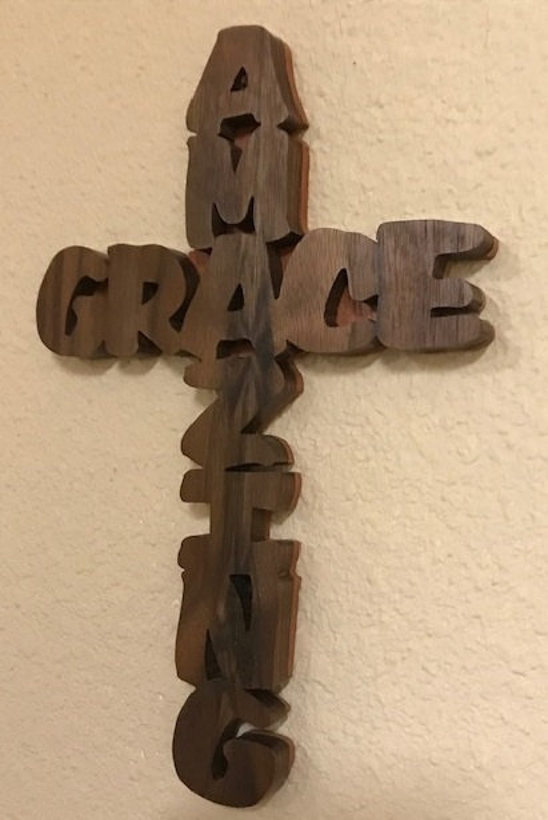 Handmade Amazing Grace Cross | Christian Art | Christian Wall Art ...