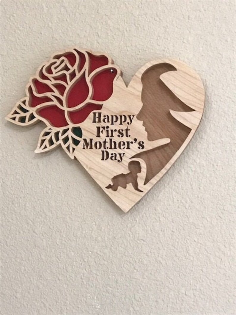 Handmade Mom Plaque - Decorative Wooden Plaque - Gift for First-time ...