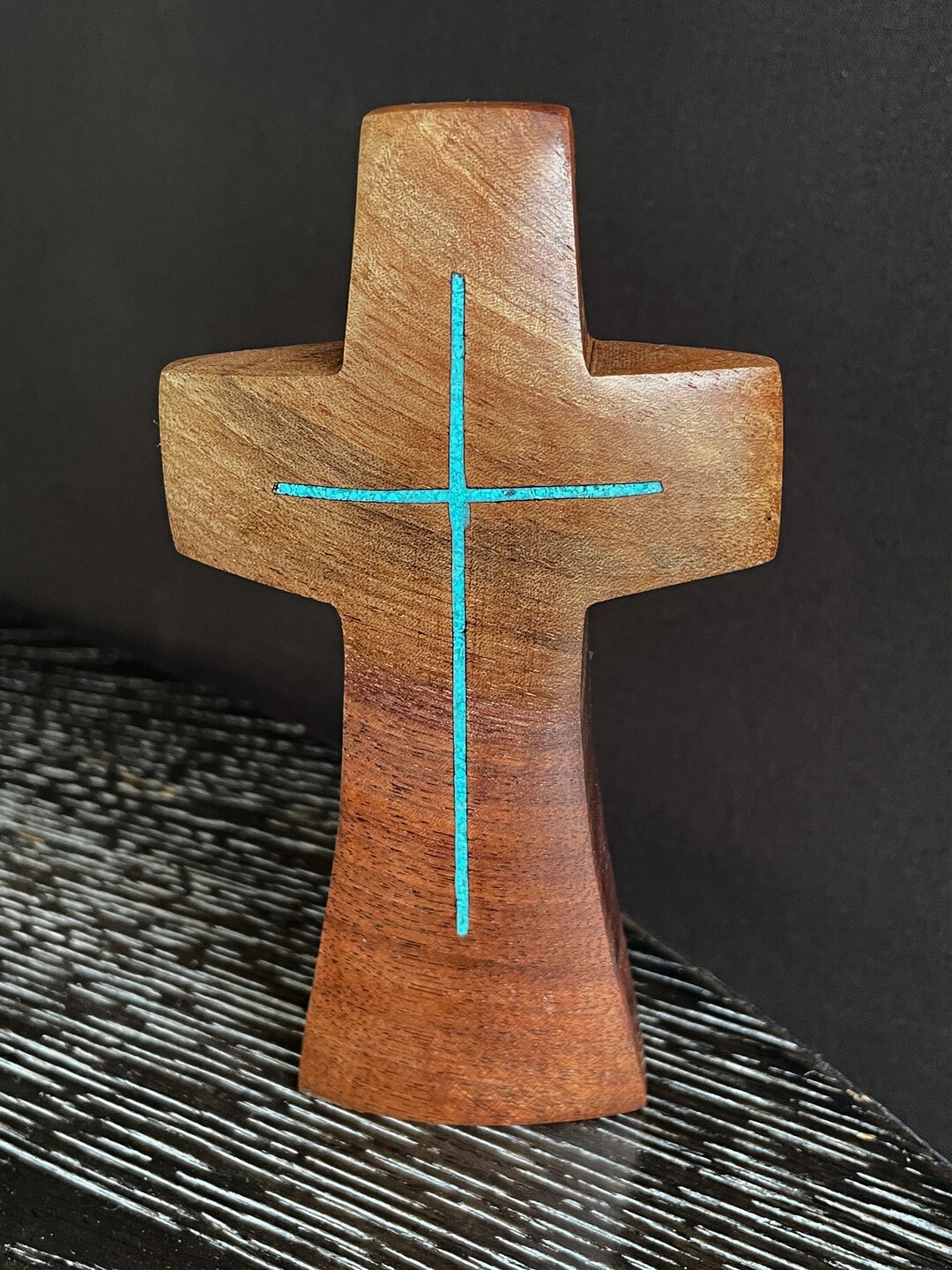 5 High X 3 Wide Table Cross With Turquoise Inlay - Etsy
