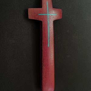 8 " High X 2" Wide Purple Heart Wall Cross - Etsy