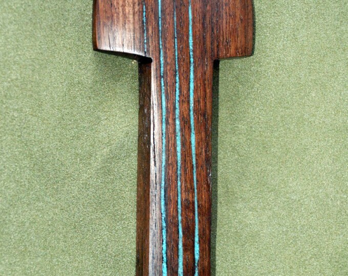 8 High X 3 Wide Walnut Wall Cross With Turquoise - Etsy
