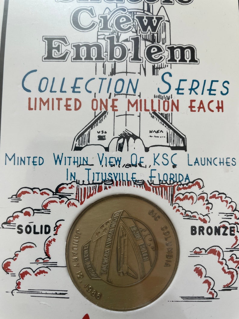 Shuttle Crew 61C Columbia Emblem Bronze Coin Collection Series - Etsy