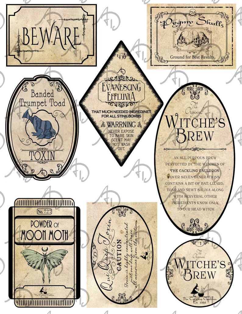 Halloween Label Set ~ for a Limited Time Only~ - Etsy