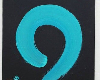 Blue Enso Painting - Etsy