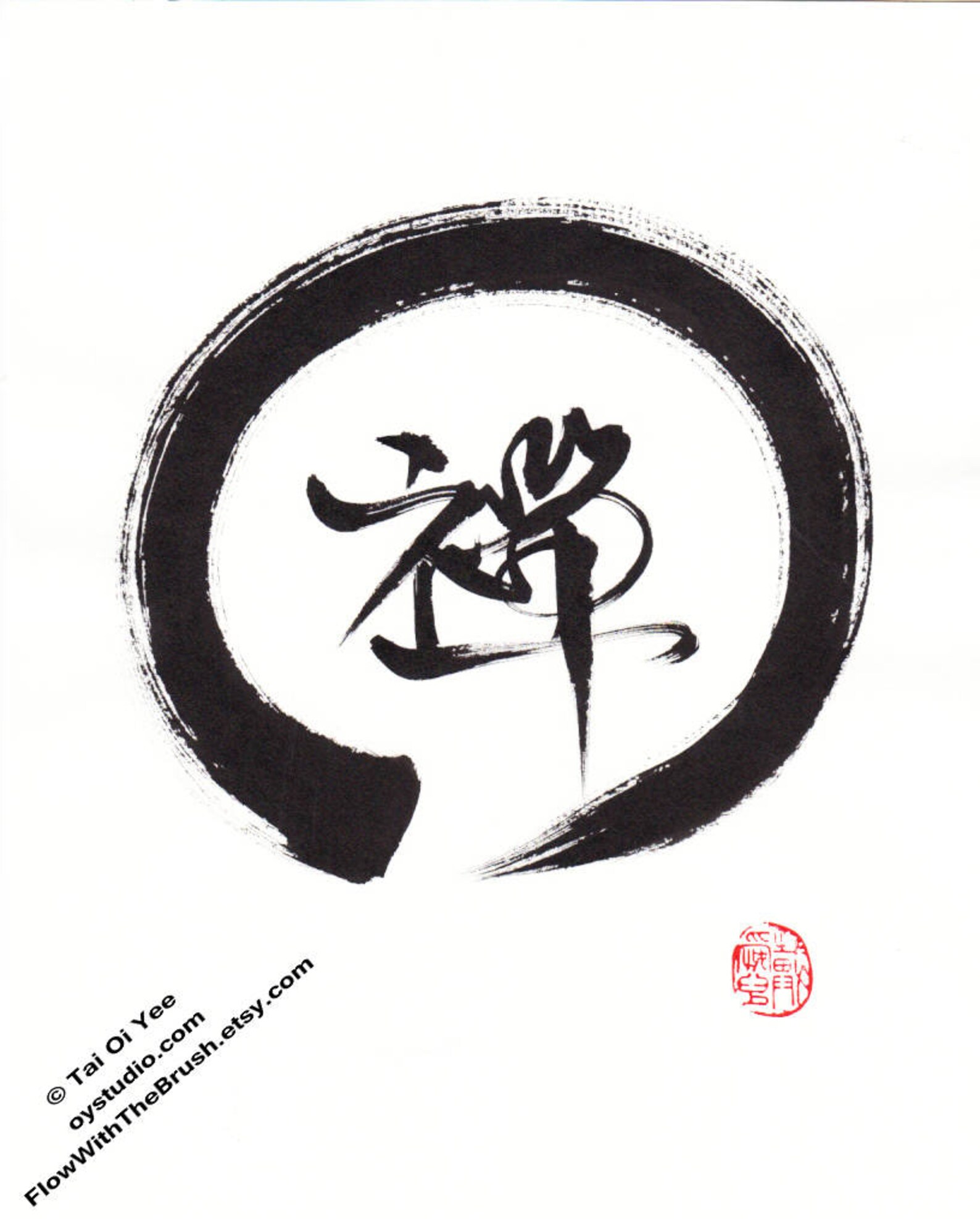 Zen Enso Calligraphy Handwritten Original - Etsy