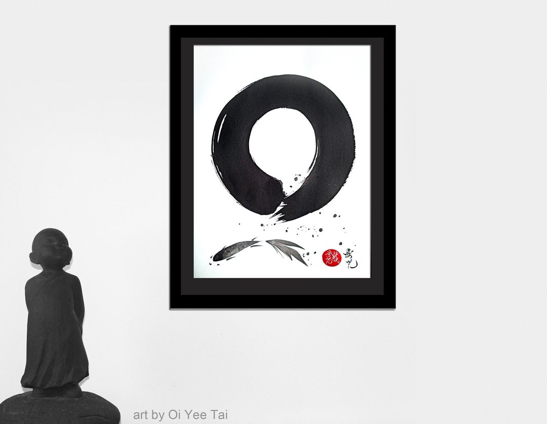 Breaking Out of Comfort Zone zen Fish and Enso - Etsy