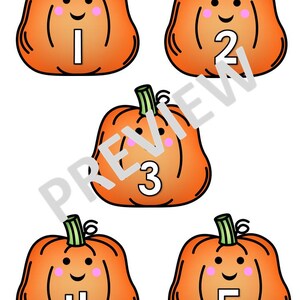 Five Little Pumpkins Song: Number Rhyme Stick Puppets (digital Download ...