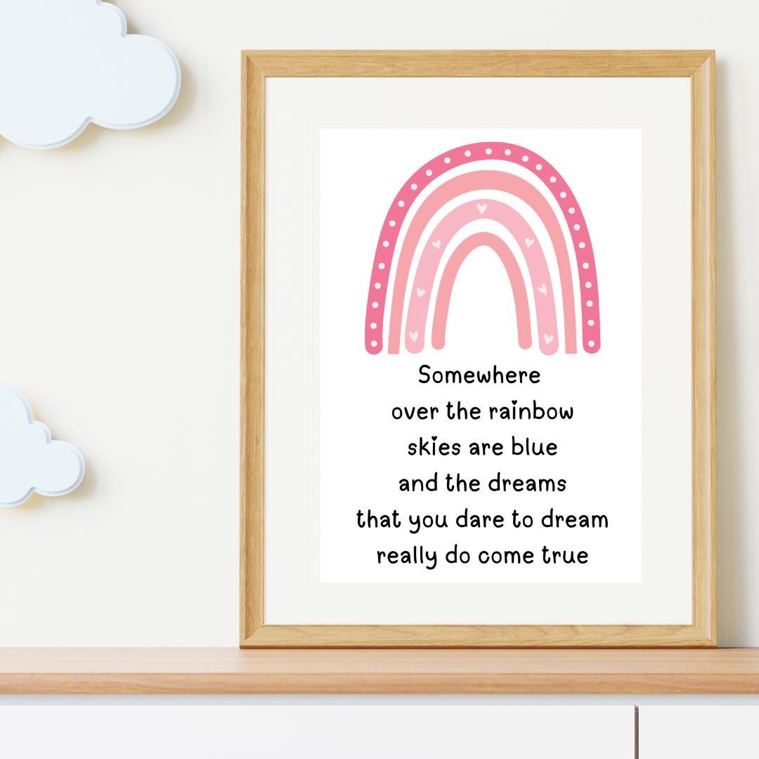 Somewhere Over the Rainbow Digital Poster Print - Etsy