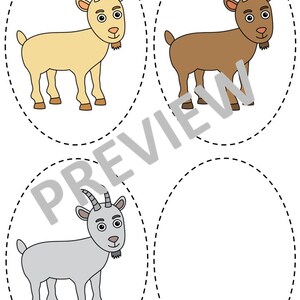 Three Billy Goats Gruff - Puppets | Fairy Tales| - Etsy