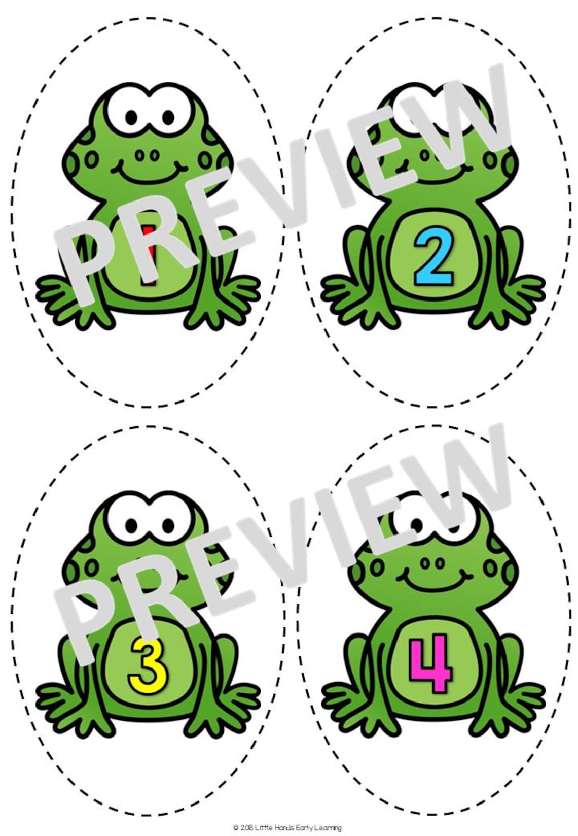 Five Green Speckled Frogs Song: Number Rhyme & Stick Puppets (digital ...