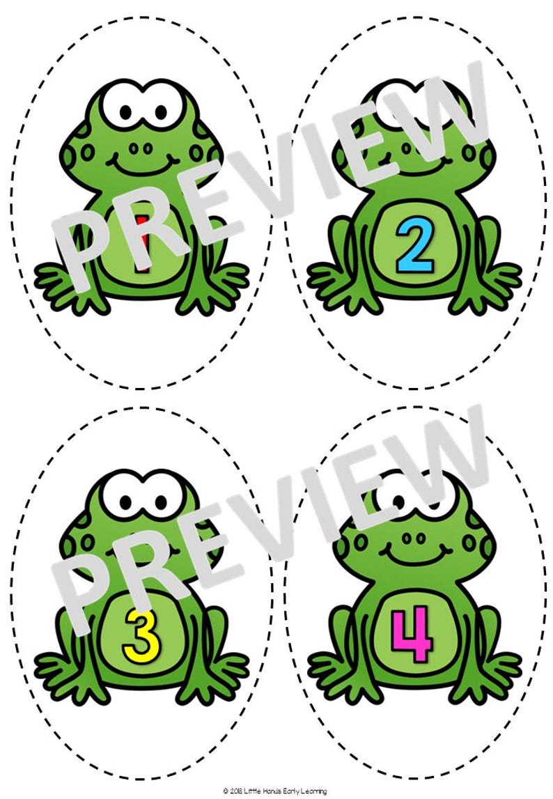 Five Green Speckled Frogs Song: Number Rhyme & Stick Puppets (digital ...