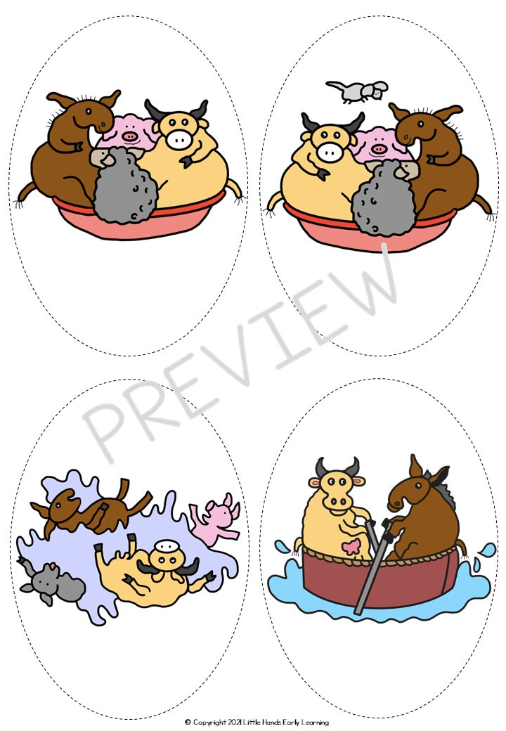 Who Sank the Boat? Story Book Stick Puppets - Etsy