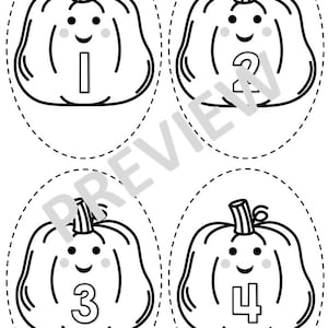 Five Little Pumpkins Song: Number Rhyme Stick Puppets (digital Download ...