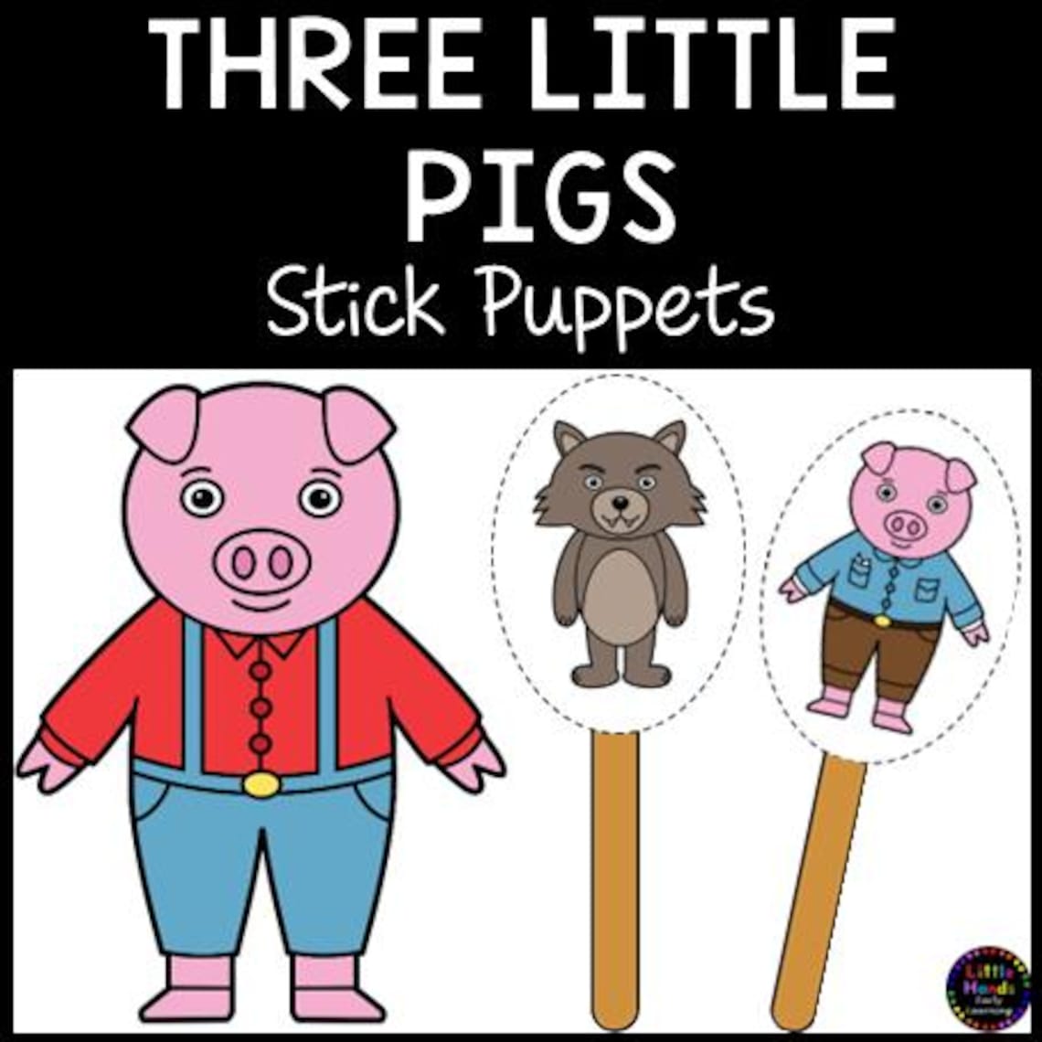Three Little Pigs Puppets | Fairy Tales| - Etsy