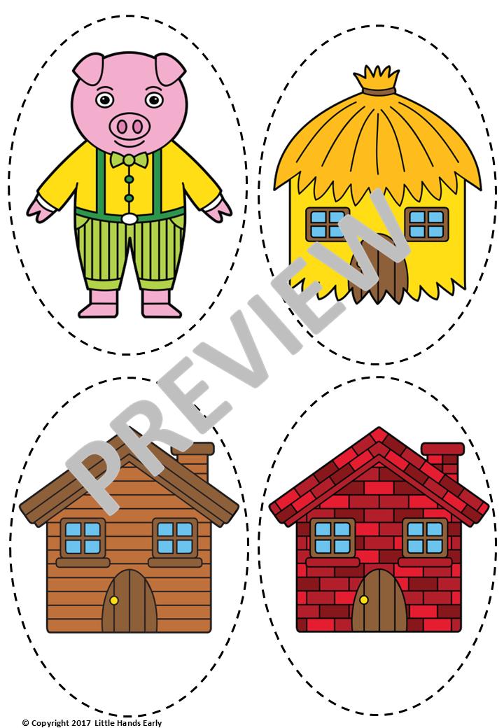 Three Little Pigs Puppets | Fairy Tales| - Etsy