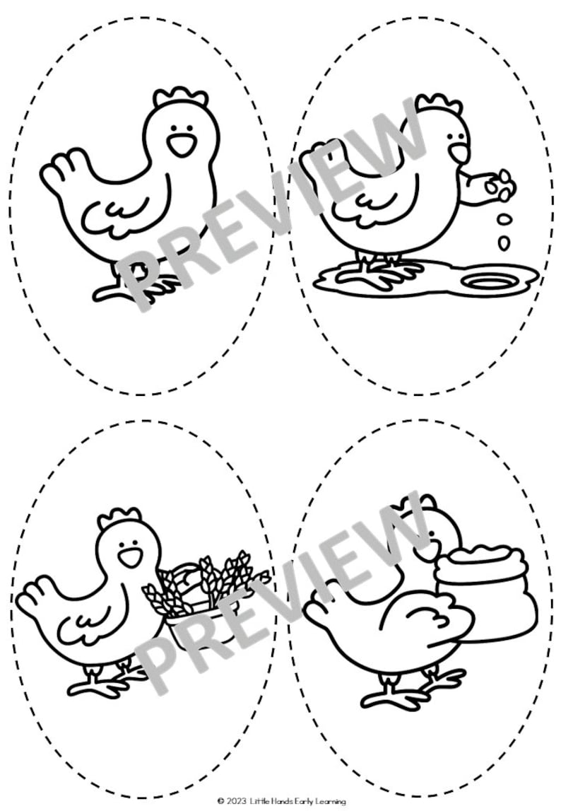 Little Red Hen Puppets - Etsy