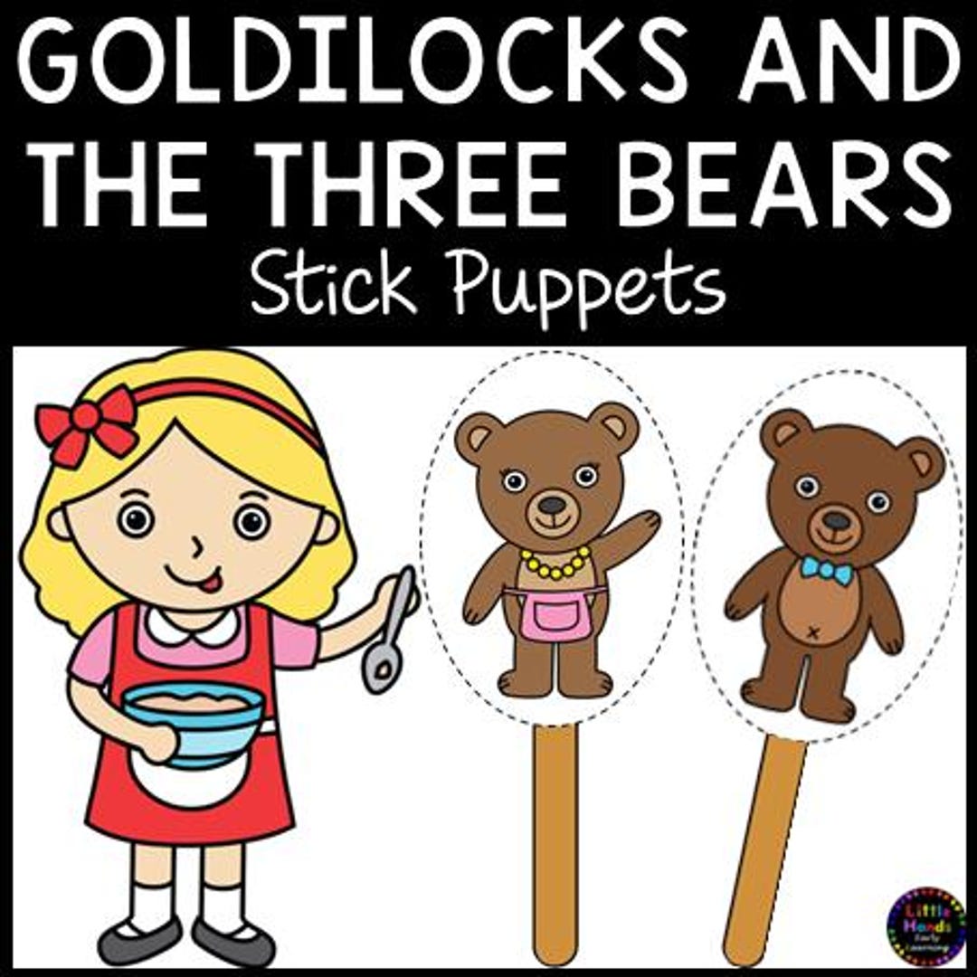 Goldilocks and the Three Bears Stick Puppets - Etsy