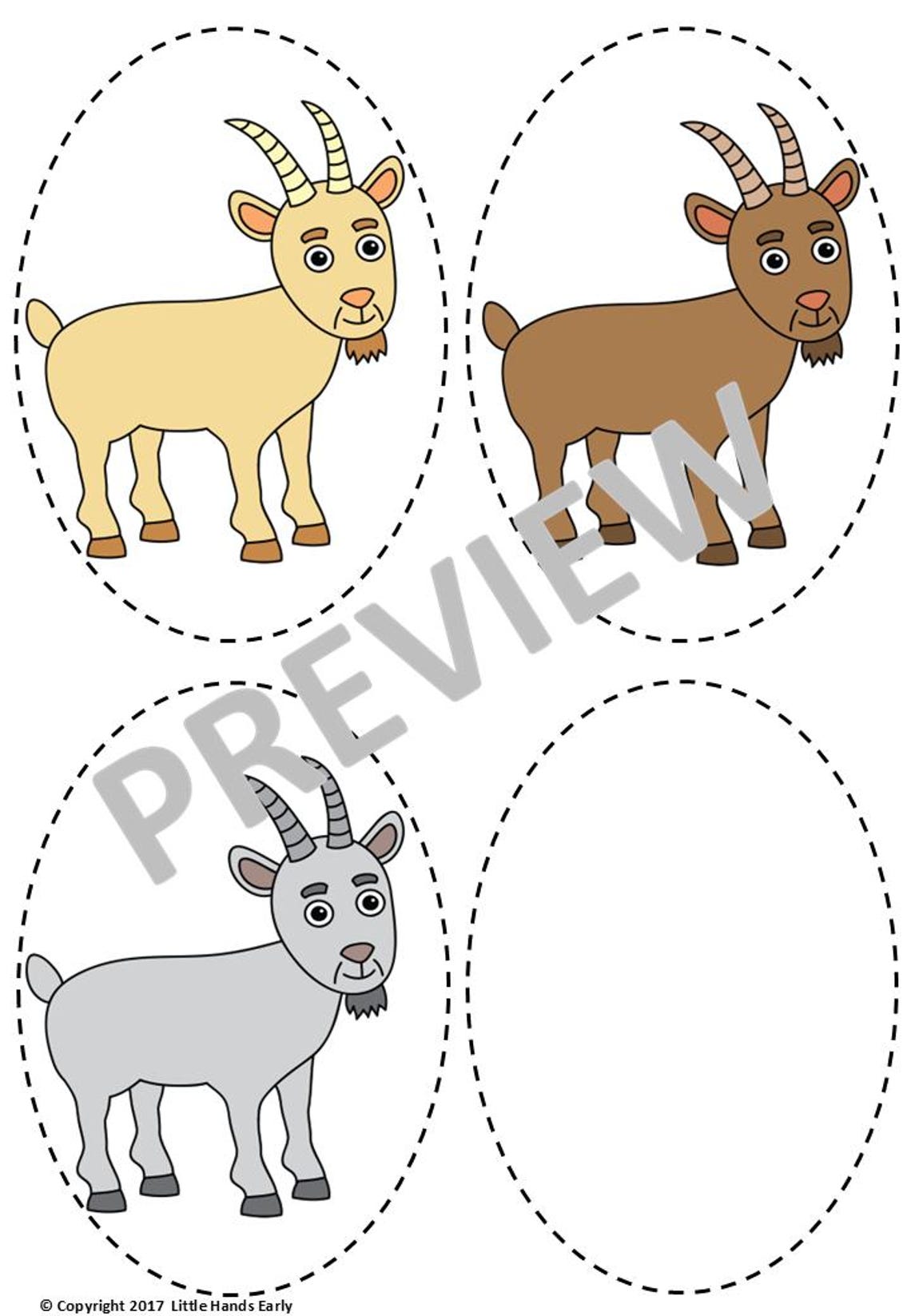 Three Billy Goats Gruff - Puppets | Fairy Tales| - Etsy