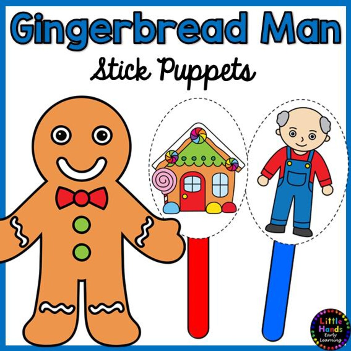 The Gingerbread Man - Puppets| Fairy Tales| Gingerbread Activities - Etsy