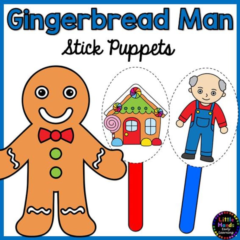 The Gingerbread Man - Puppets| Fairy Tales| Gingerbread Activities - Etsy