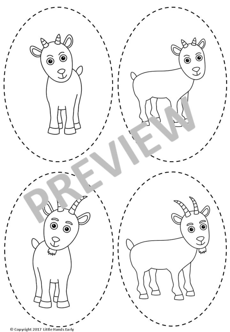 Three Billy Goats Gruff - Puppets | Fairy Tales| - Etsy
