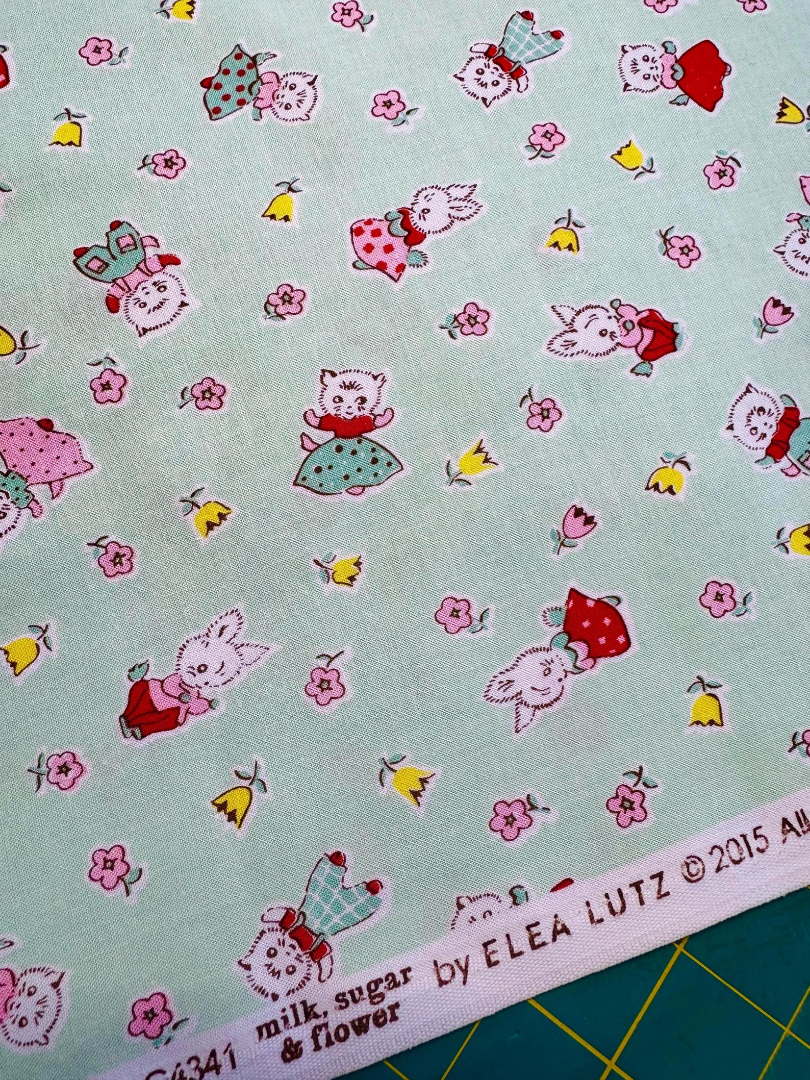 Milk Flower Sugar Cotton Fabric - Designed by Elea Lutz for Penny Rose ...
