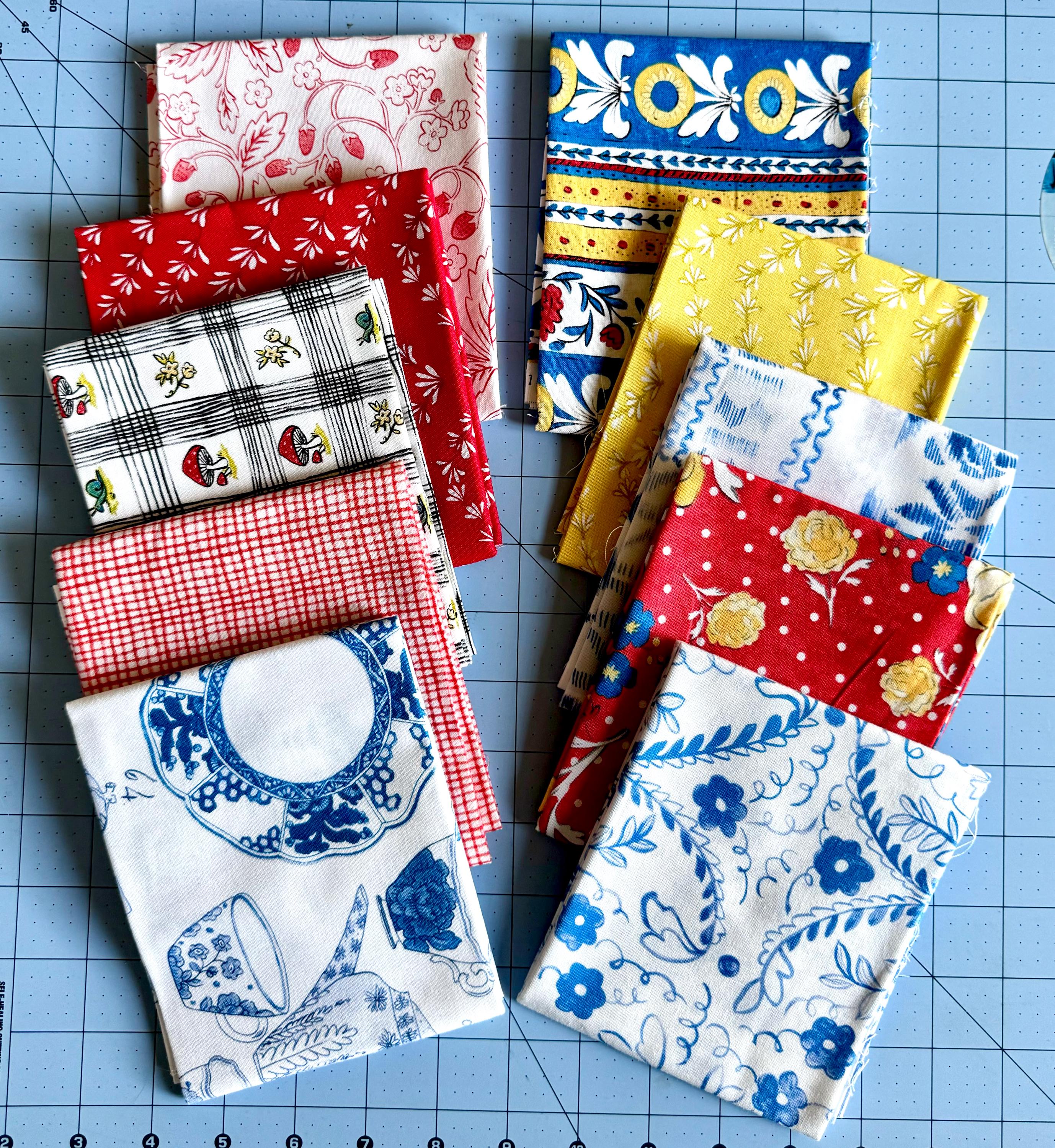 Molly Hatch Fabric Fat Quarter Set - BLEND FABRICS - French Hen - Tea ...