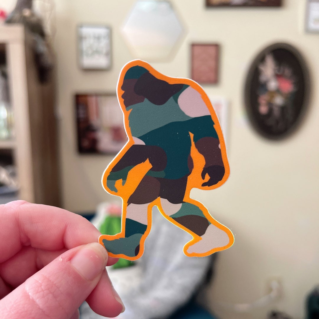 Camo Sasquatch Sticker PNW Big Foot Camouflage WA - Etsy