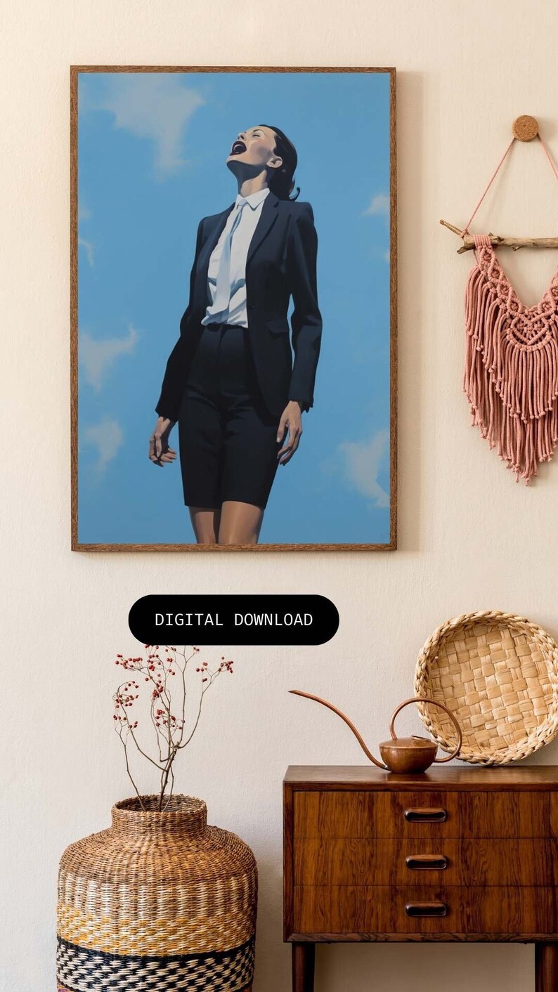 Art Print "the Ghost of Corporate Future" Original by Ingrid Lund 24x36 ...
