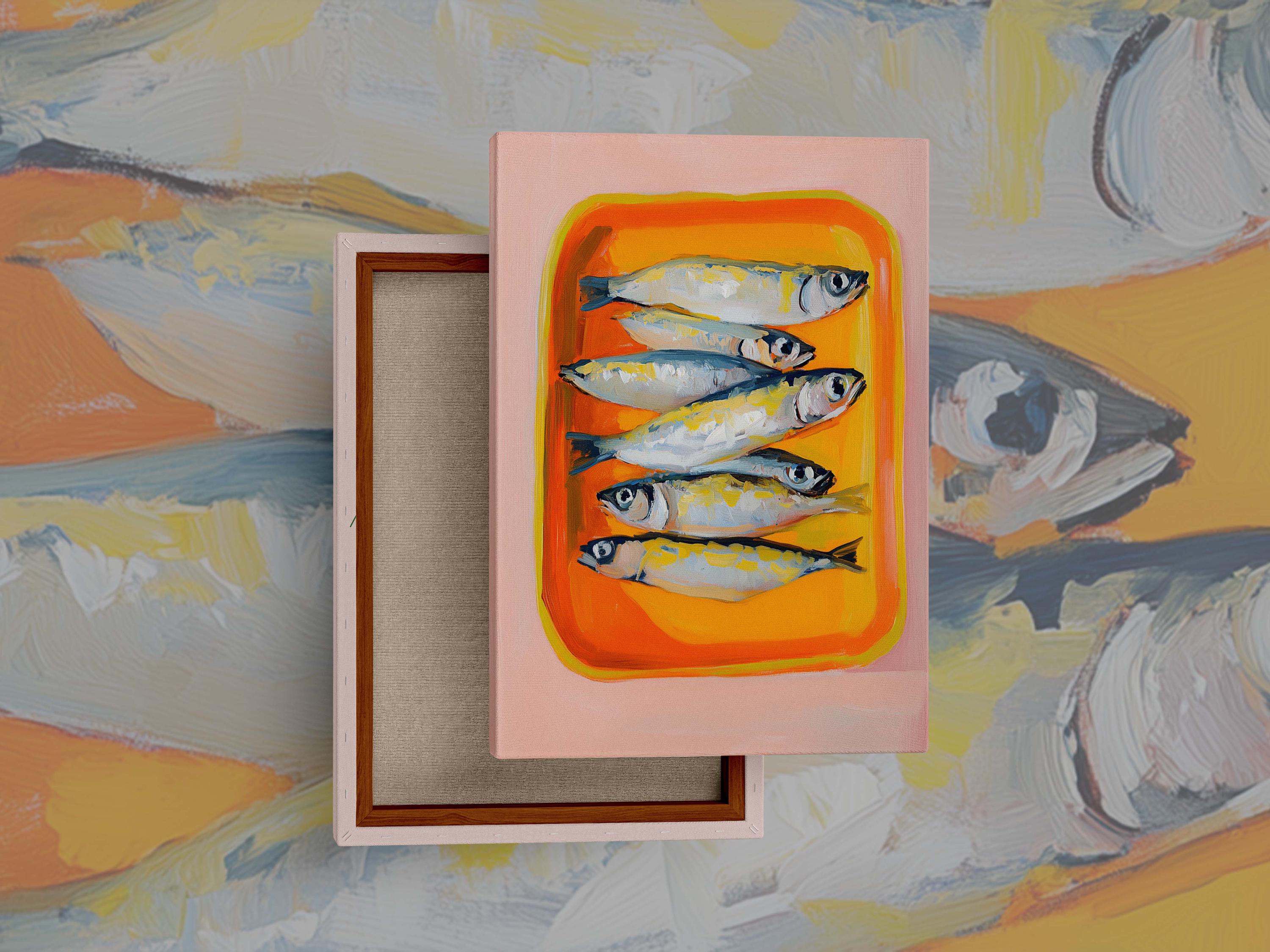 Tinned Fish Sardines Anchovy Digital Download Wall Art Print Vibrant ...