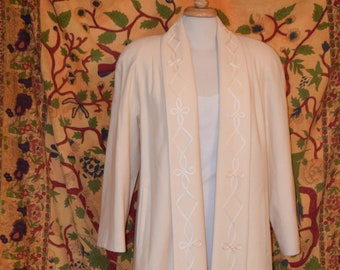 White Wool Coat - Etsy