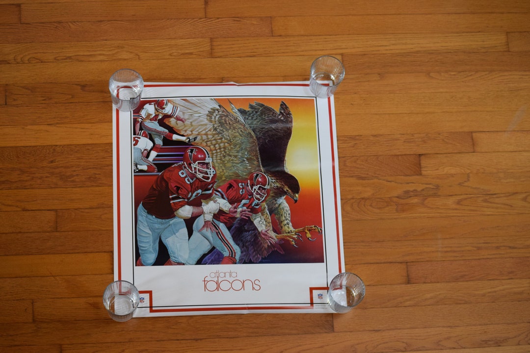 Vintage Damac 1979 Atlanta Falcons NFL Football Poster / Illustrated ...