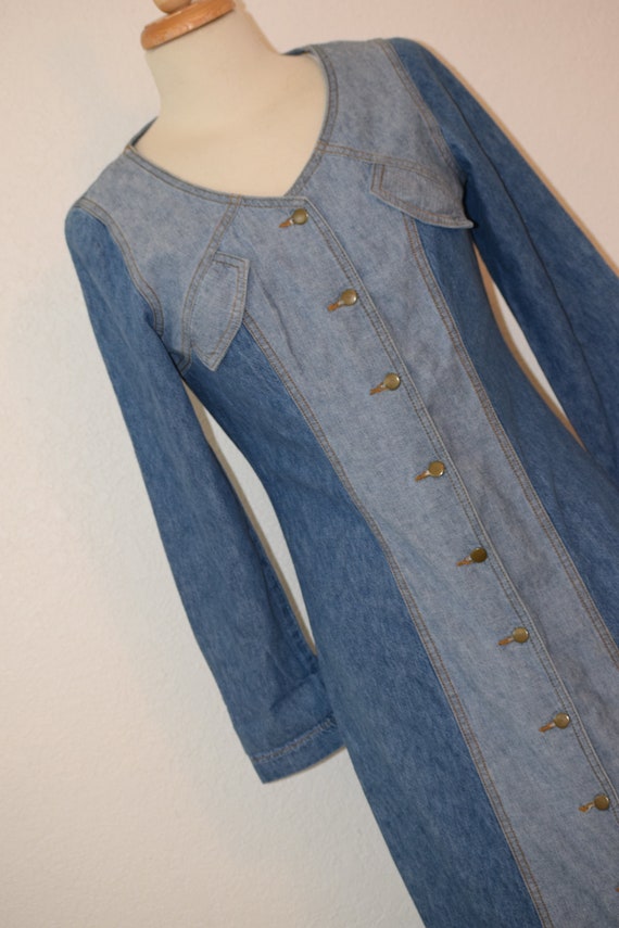 Light and Medium Washed Denim Color Blocked 'Gazoz Sp… - Gem