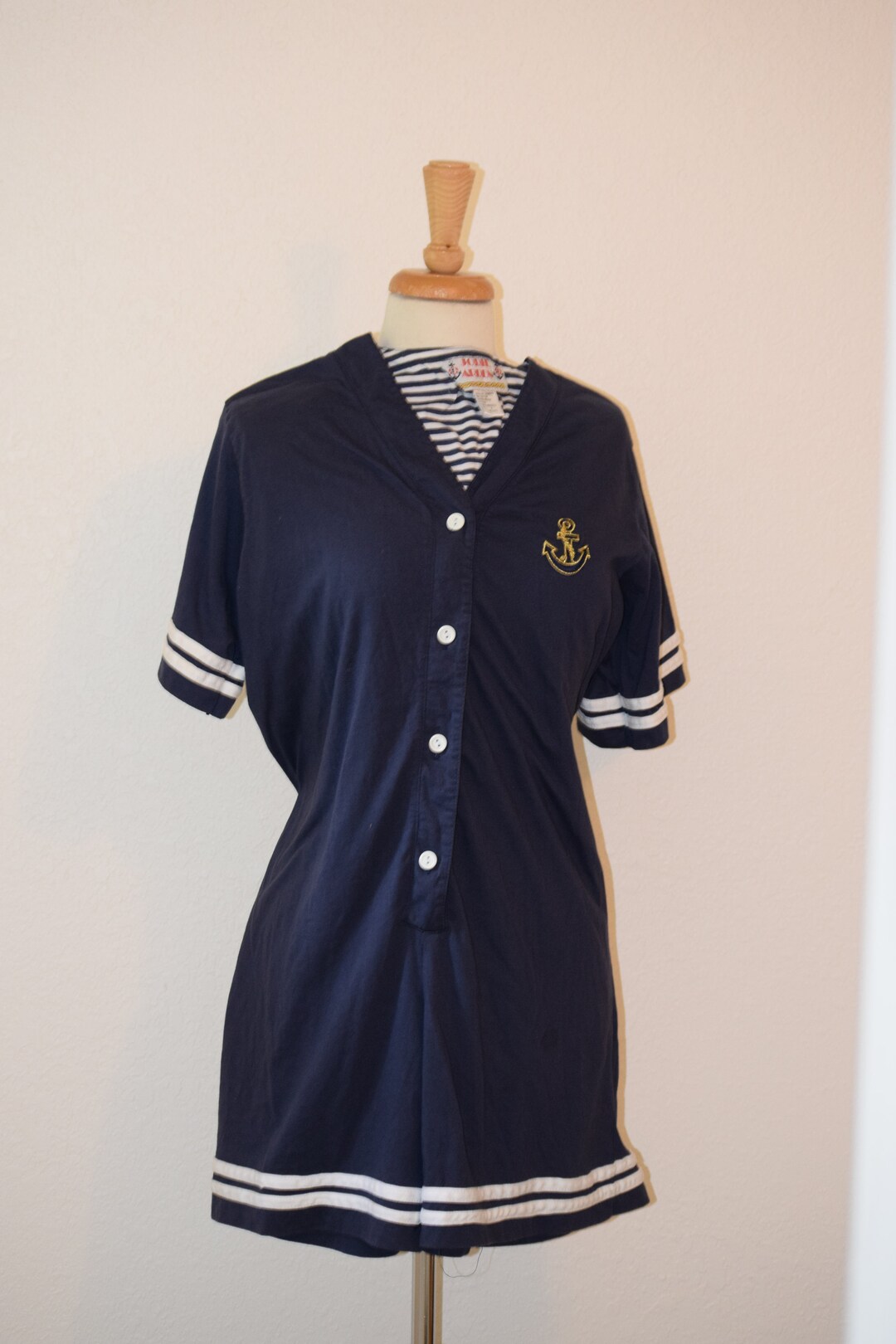 Fun Navy One Piece Sailor Suit Culottes / Stranger Things / Scoops Ahoy ...