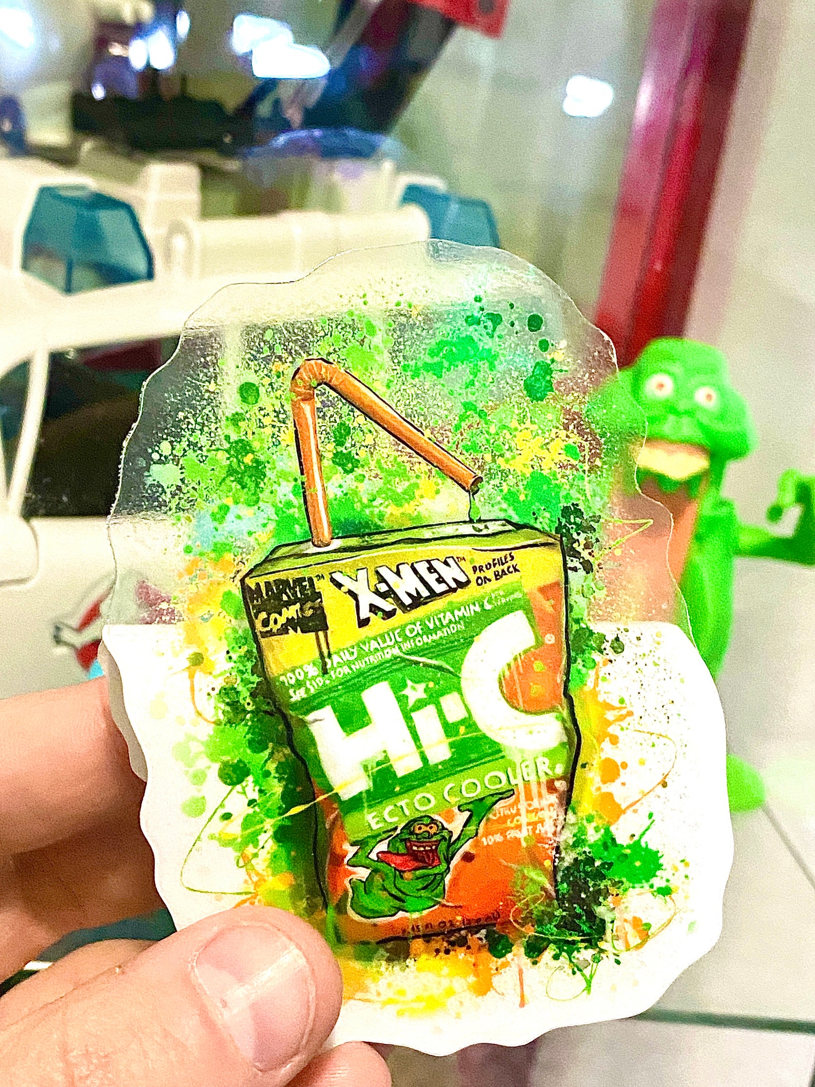 Ghostbusters Hi-c Ecto Cooler (x-men) Splatter Art Clear Sticker - Etsy