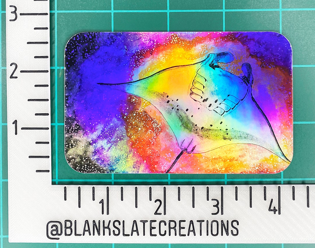 Cosmic Manta Ray Holographic Sticker - Etsy