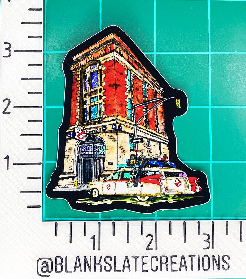 Ghostbusters Ecto-1 Firehouse Holographic Sticker - Etsy
