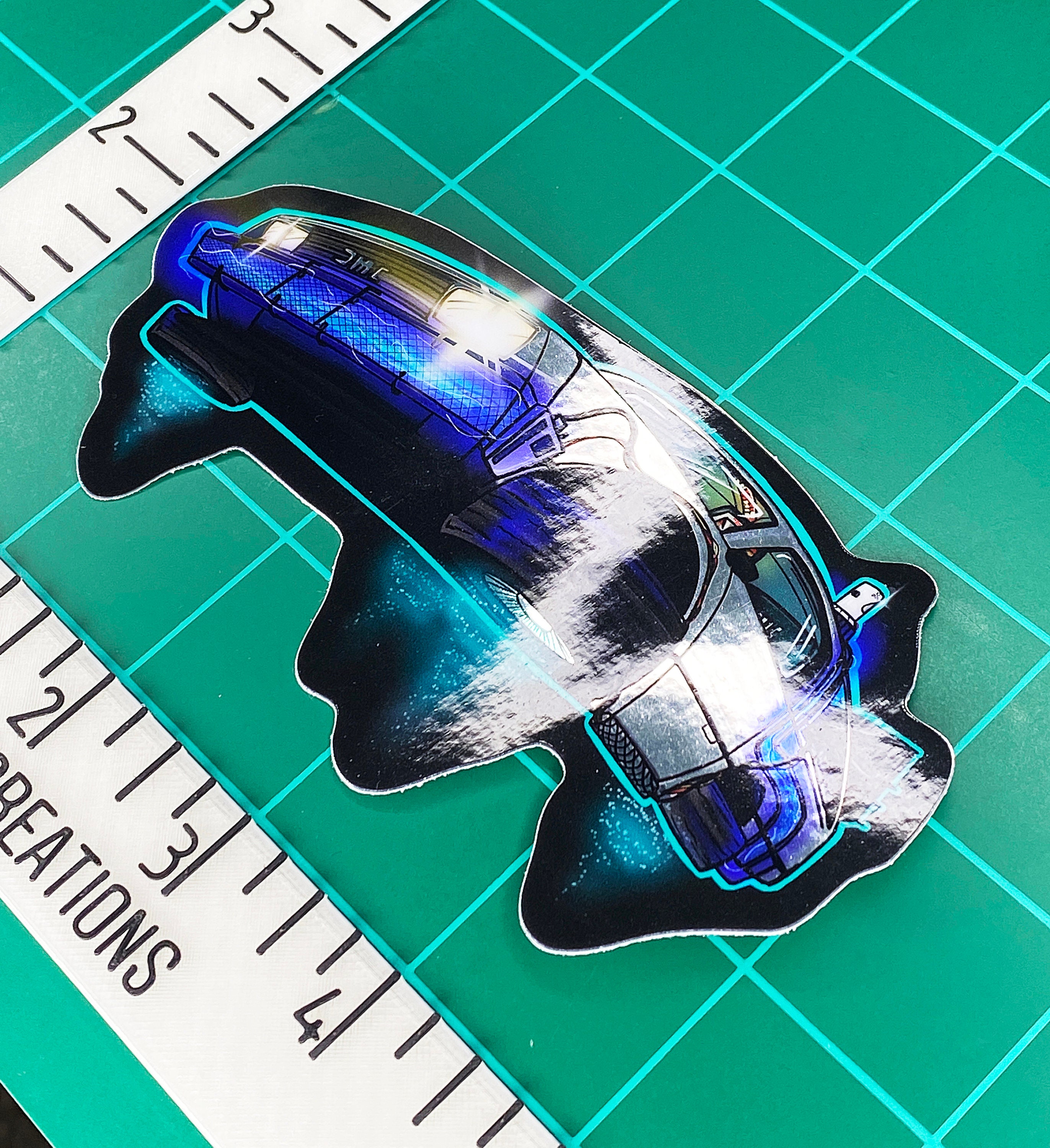 DMC Delorean Flying Back to the Future Chrome Sticker - Etsy